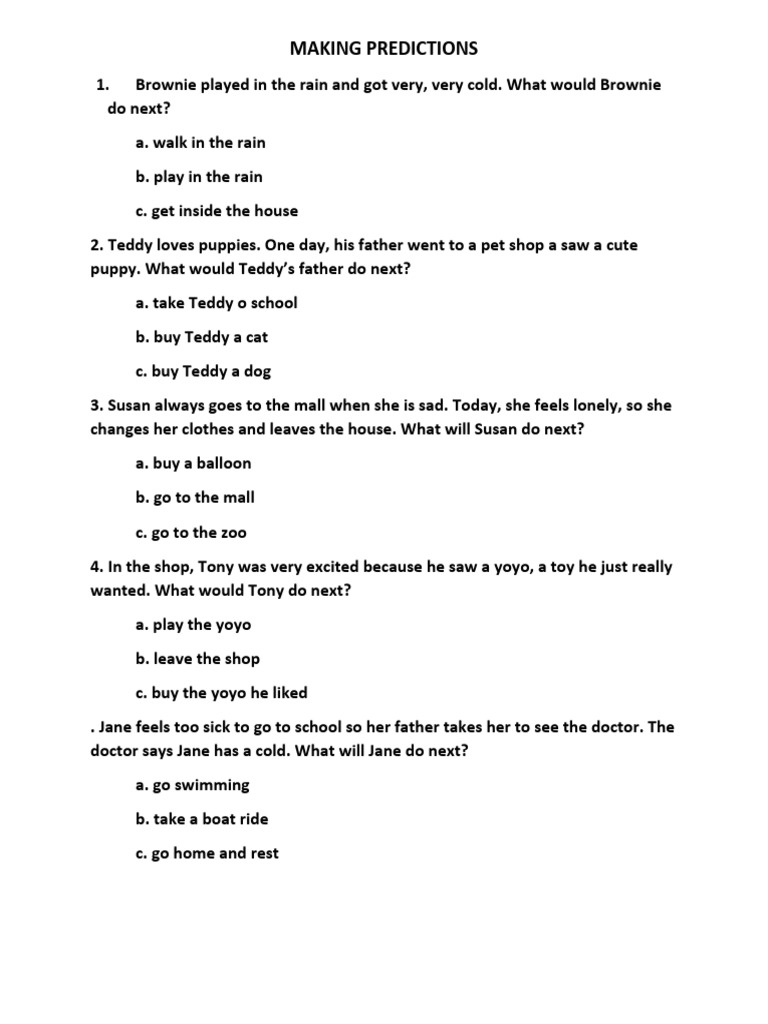 English - Making Predictions | PDF