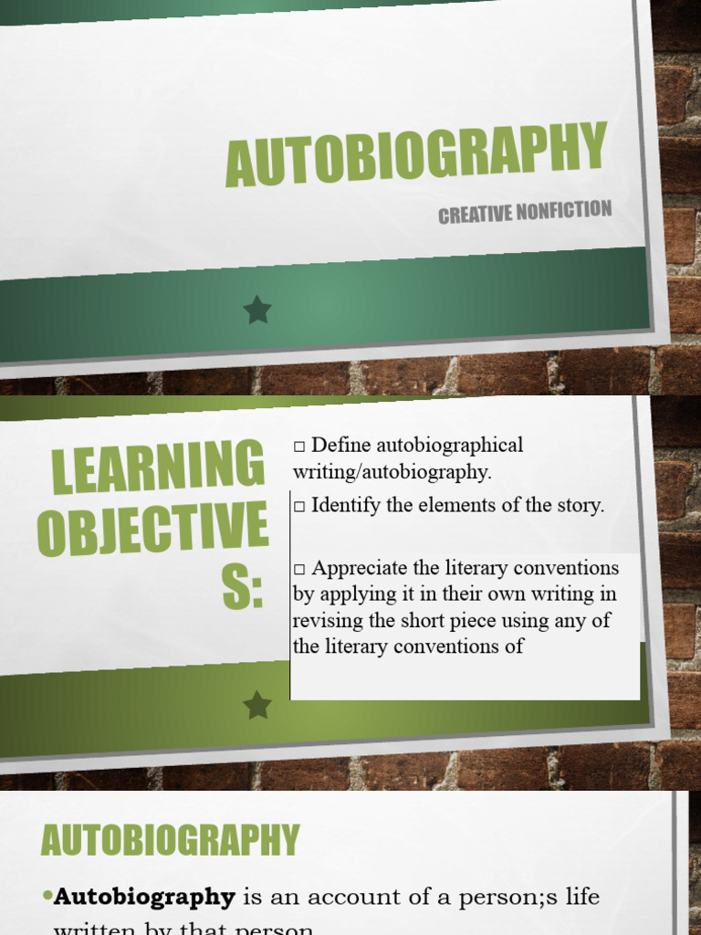 Autobiography Writing Guide | PDF