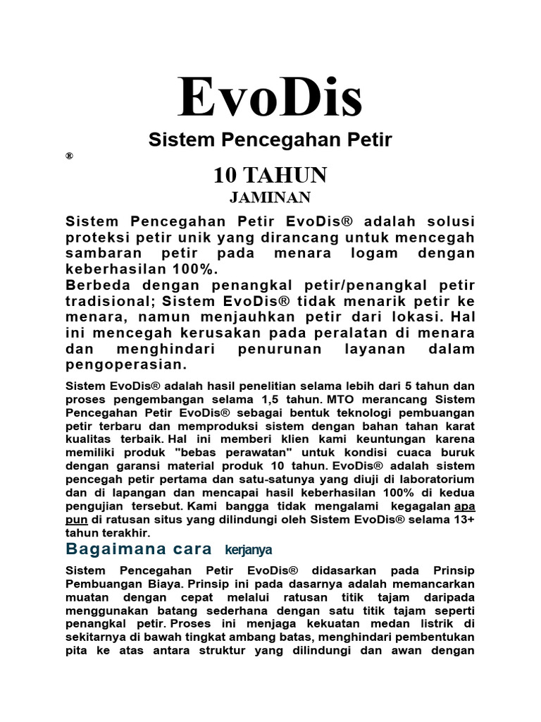 Sistem Pencegahan Petir EvoDis® | PDF | Griya & Taman | Komputer