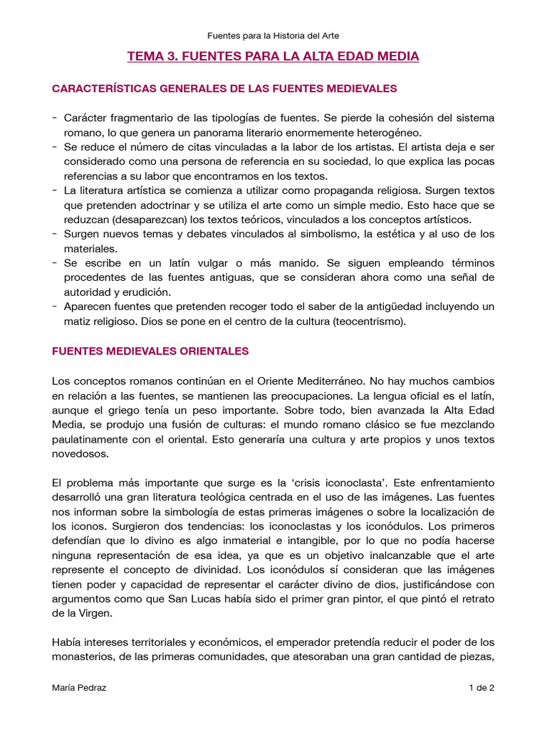 Fuentes para La Historia Del Arte - Alta Edad Media | PDF | Edades ...