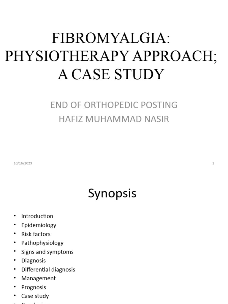 FIBROMYALGIA ORTHO PRESNTATION S | PDF | Fibromyalgia | Anatomical Terms Of Motion