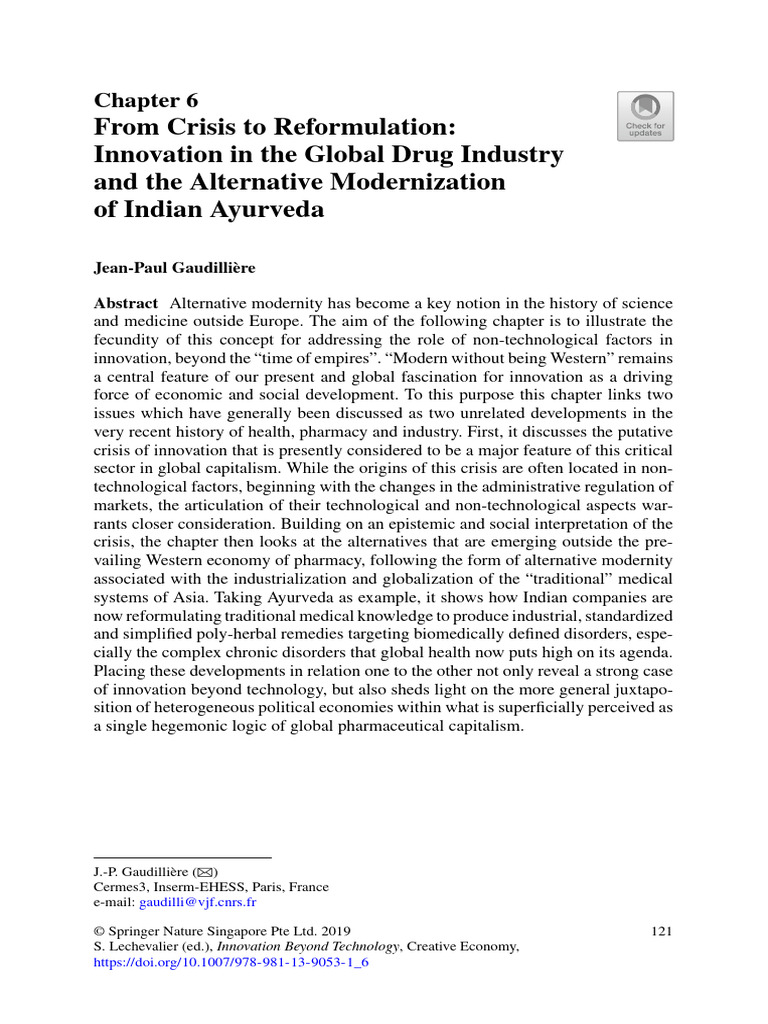 From Crisis To Reformulation: Innovation in The Global Drug Industry ...