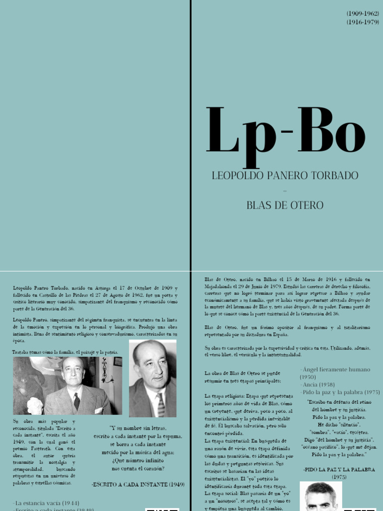 Leopoldo Panero y Blas de Otero - Thalaya Joana Jódar | PDF