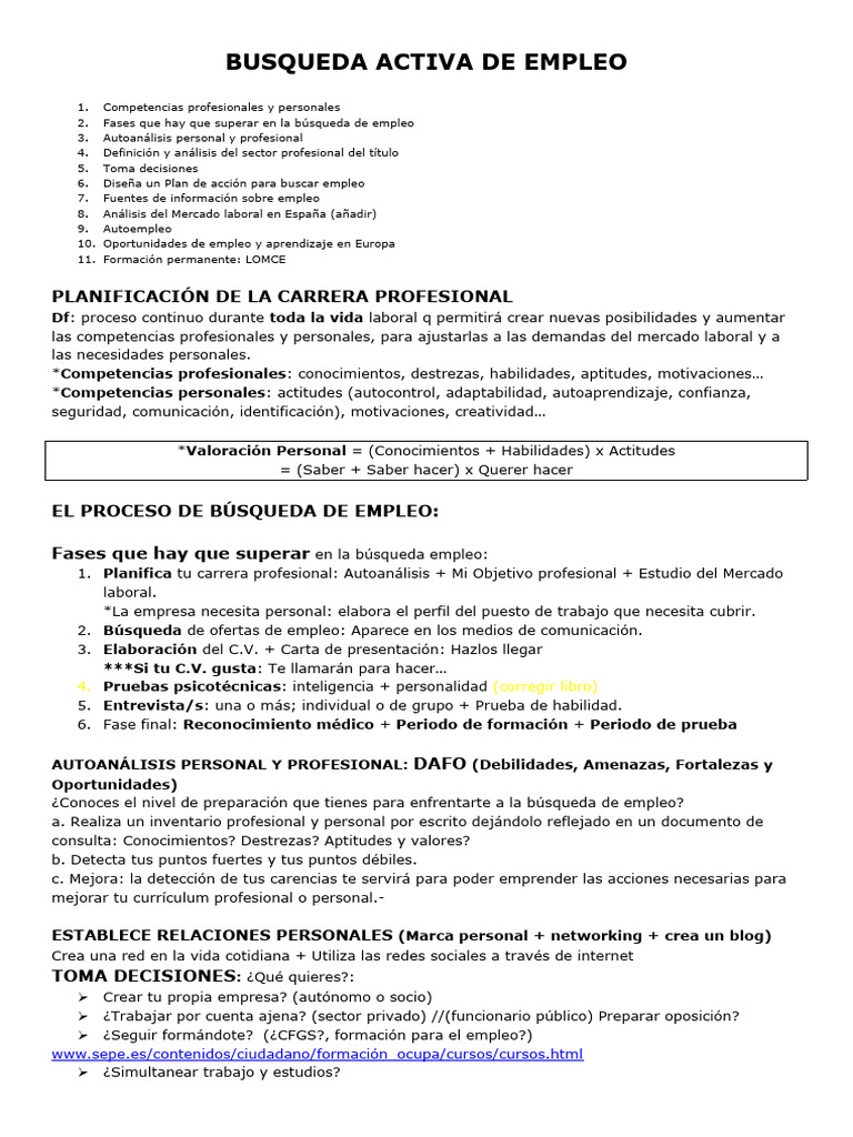 UT1 BusquedaActivaEmpleo | PDF