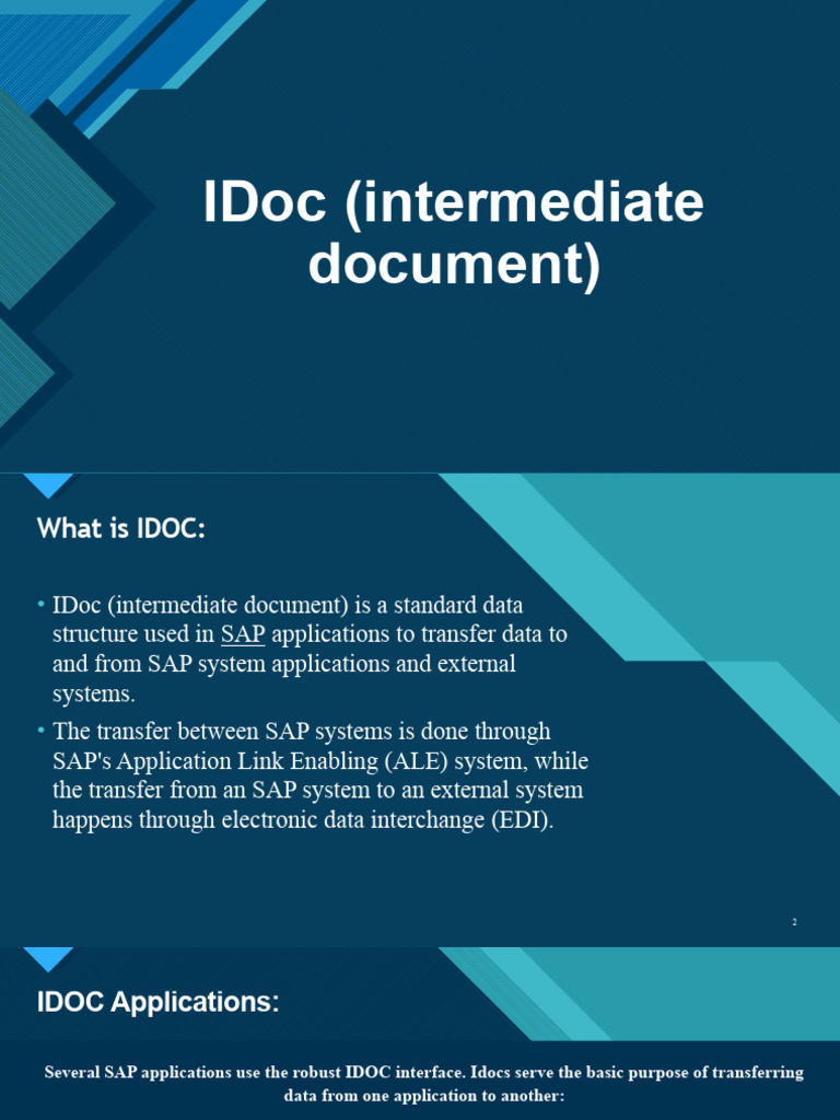 IDoc (Intermediate Document) | PDF | Electronic Data Interchange | Computing