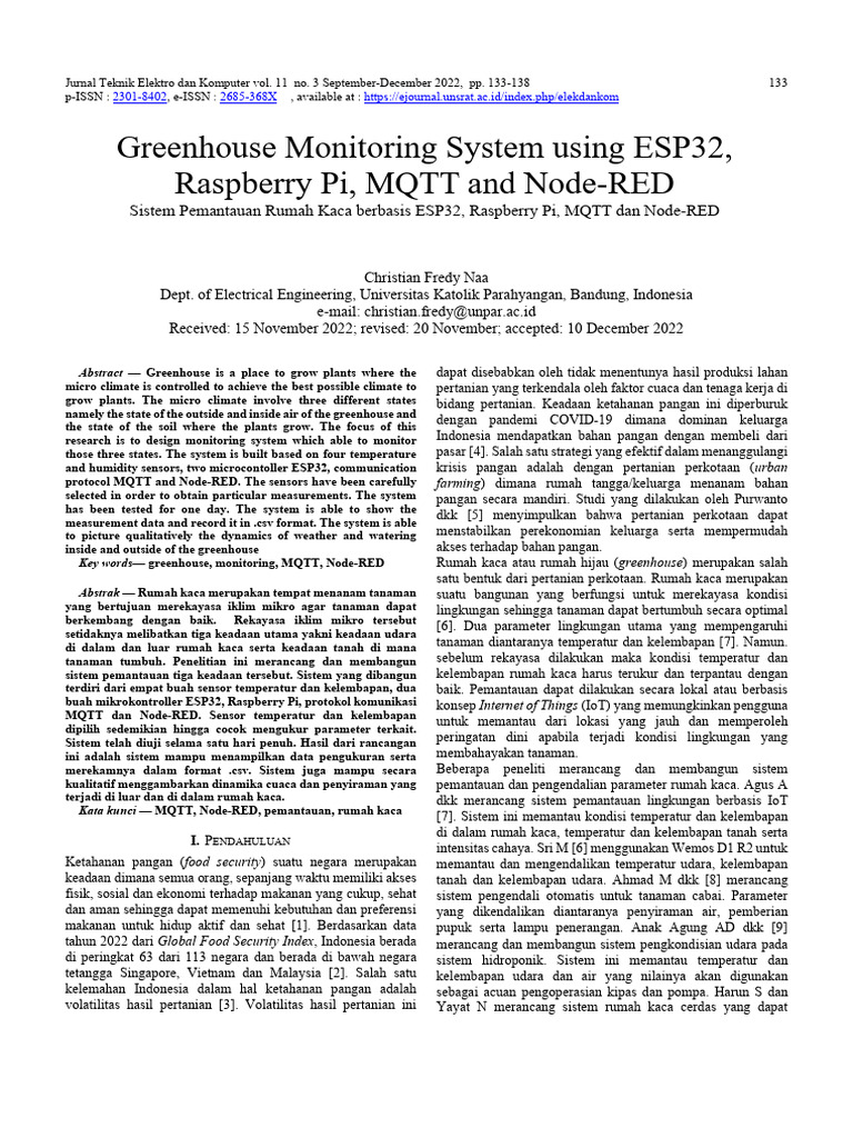 CF Naa-Greenhouse Monitoring System | PDF