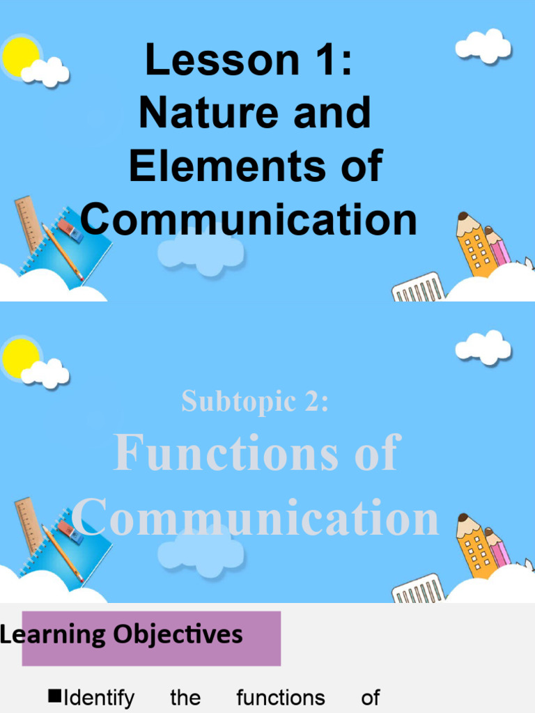 Functions of Communication Explained | PDF | Communication | Information