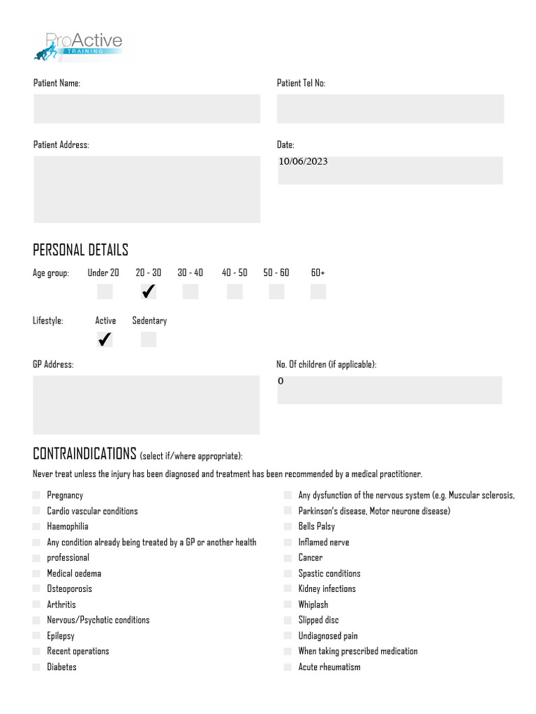 ProActive Training Case Study 2 | PDF | Massage | Pain