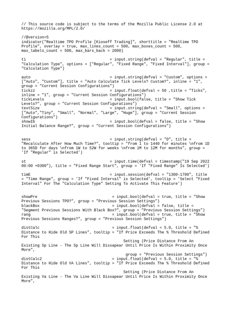 Market Profile | PDF | Notation | Computing