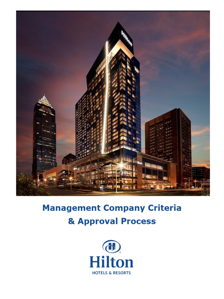 Hilton Management Company Criteria Approval Process | PDF | Hilton ...