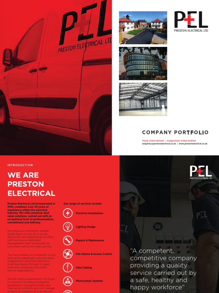 Preston Electrical Company Portfolio | PDF