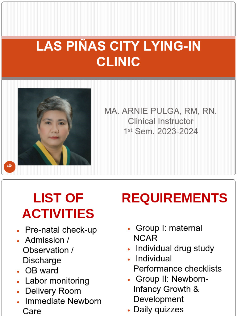 Las Piñas City Lying in Clinic Lec 23-24 | PDF