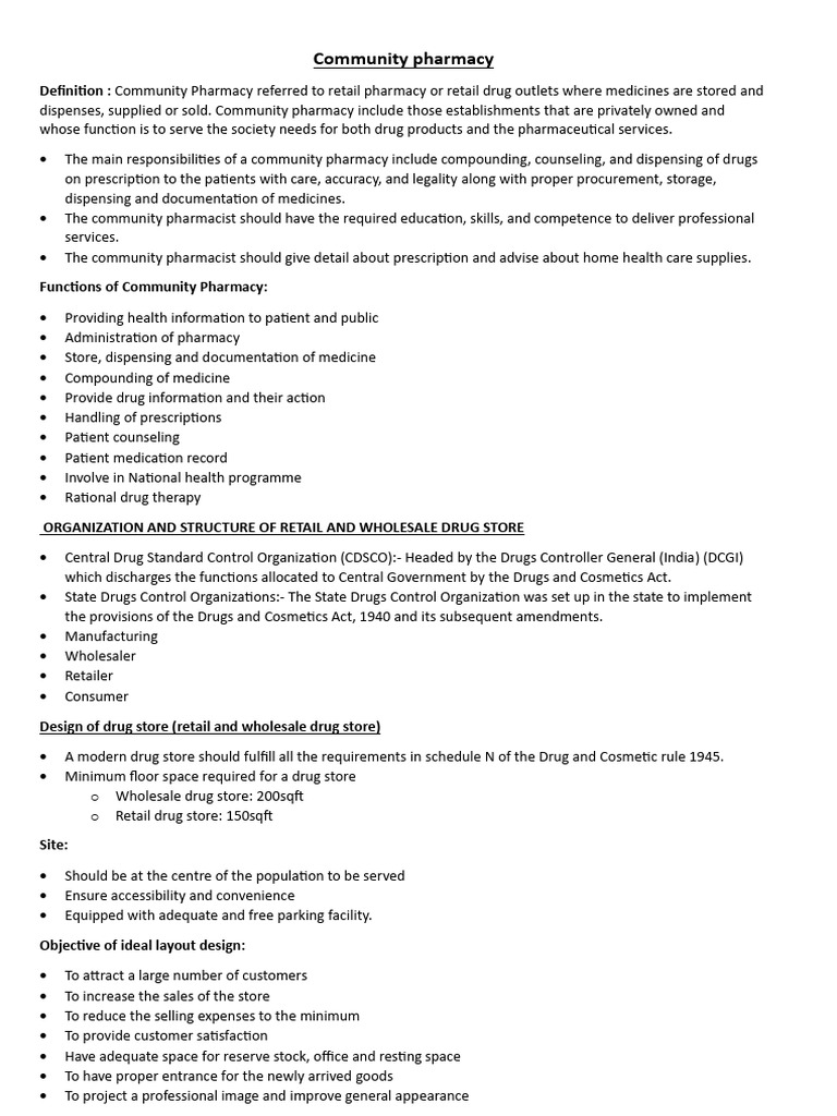 Community Pharmacy. | PDF | Pharmacy | Prescription Drugs