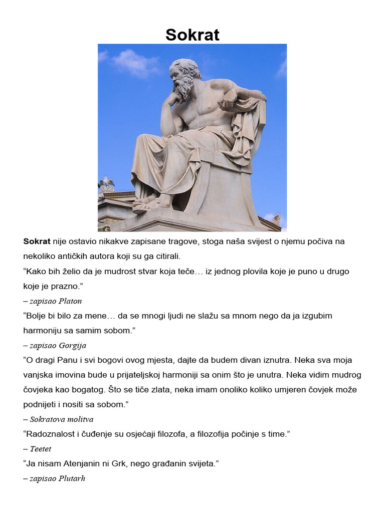 Sokrat CITATI | PDF