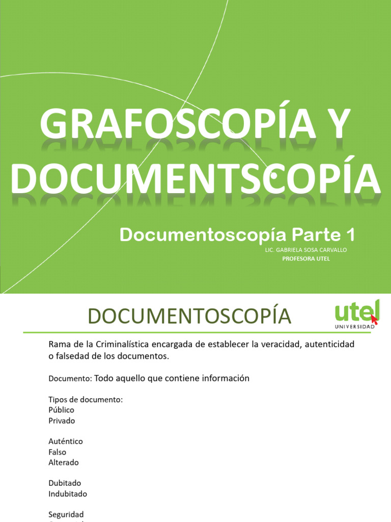 Introducción a la Documentoscopía | PDF