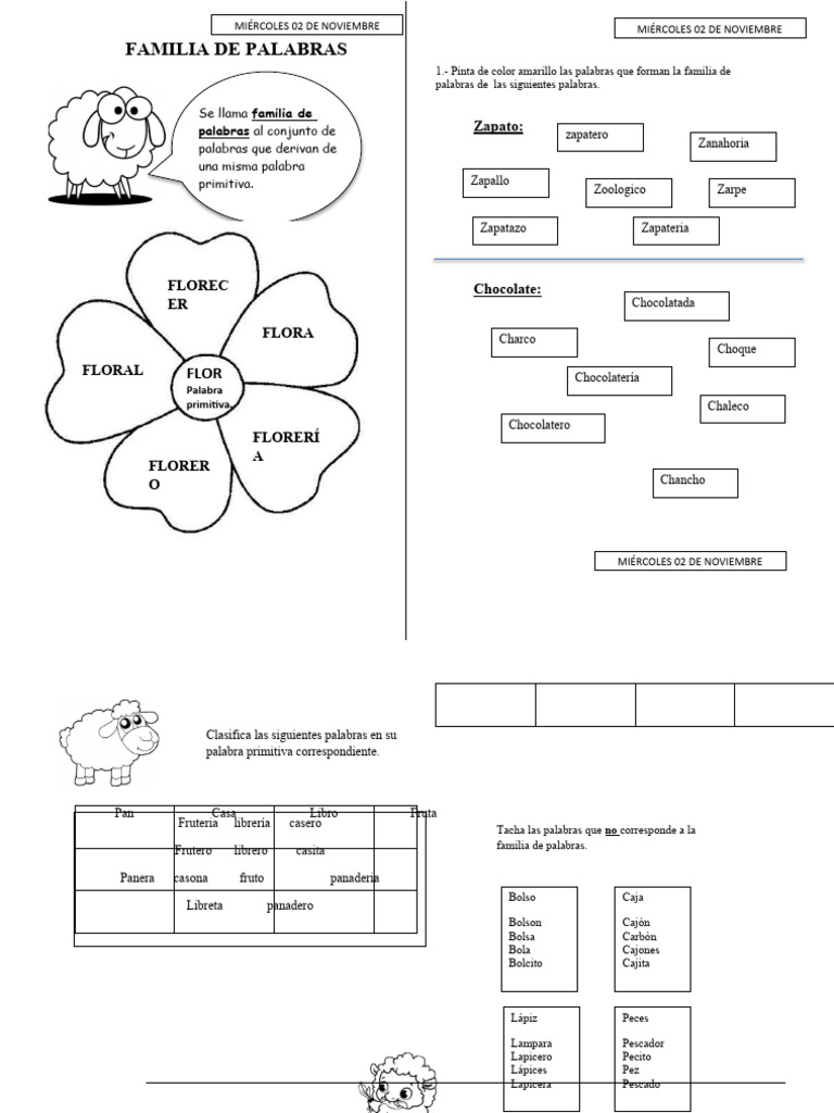 Familia de Palabras | PDF