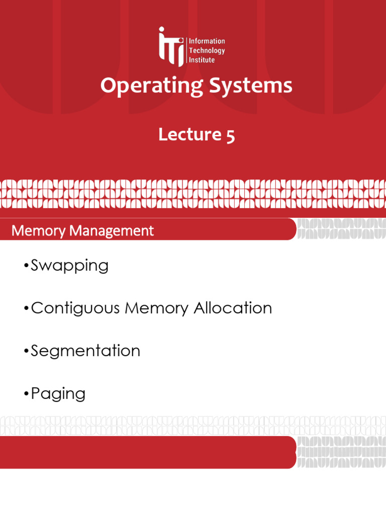 OS - Lect 5 | PDF | Computer Data Storage | Operating System