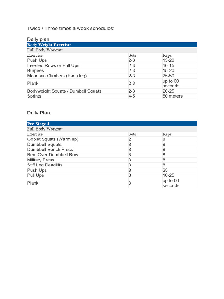 Teen Full Body Workout Plan | PDF | Weight | Strength Training