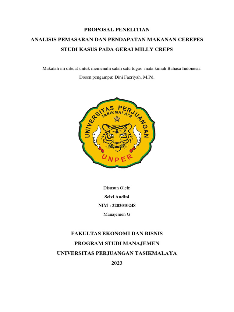 Proposal Penelitian Milly Creps | PDF