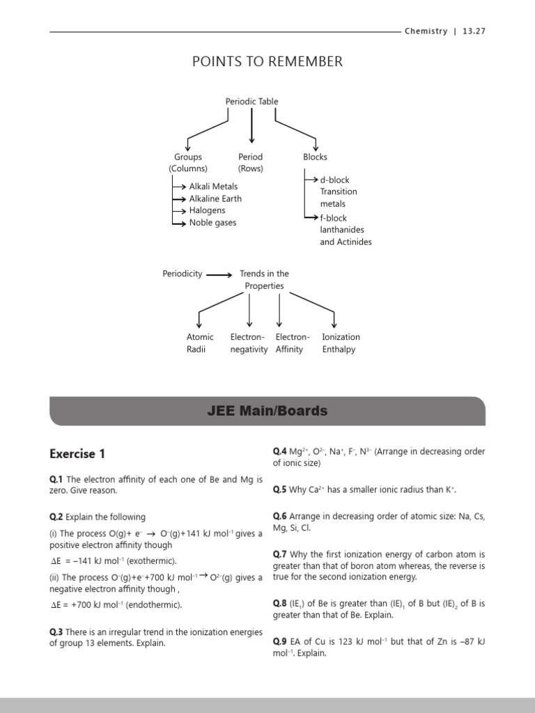 Periodic Table Trends and Exercises | PDF | Periodic Table | Phases Of ...