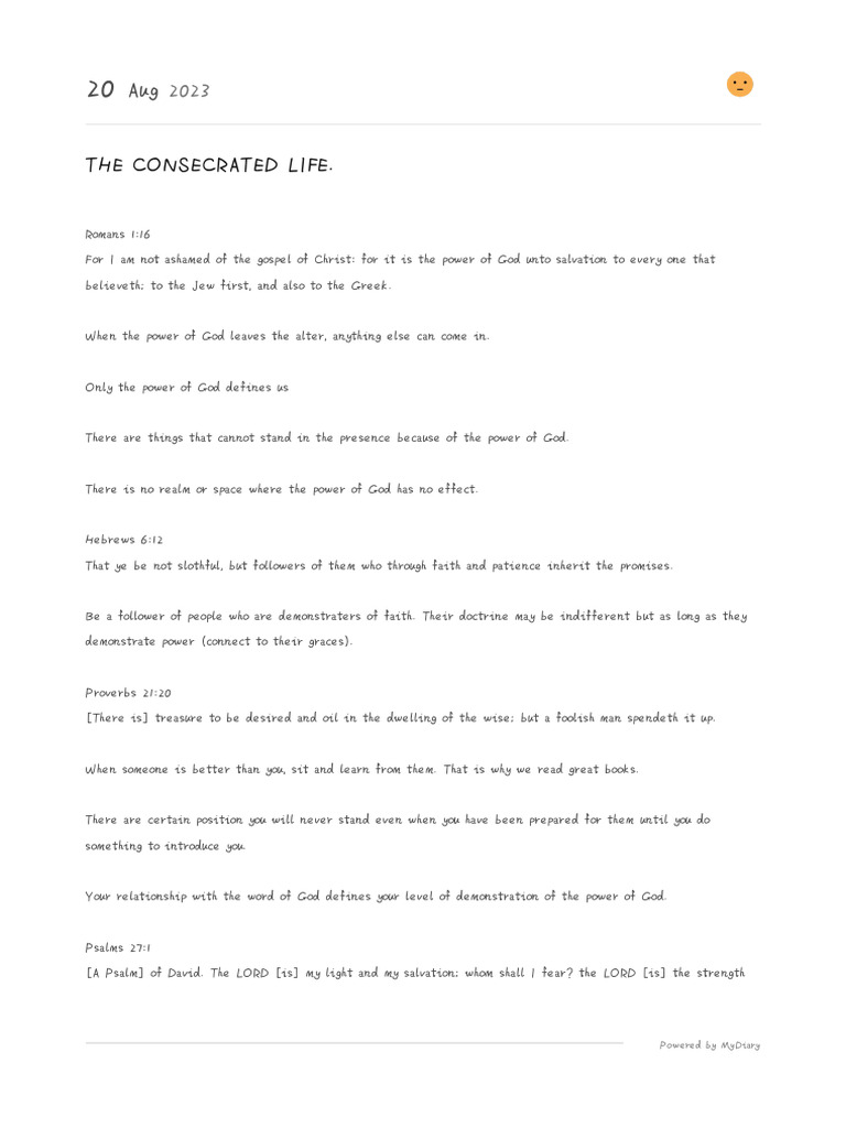 Power of God in the Consecrated Life | PDF | Religion & Spirituality