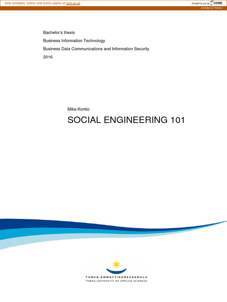 Social Engineering 101 | PDF