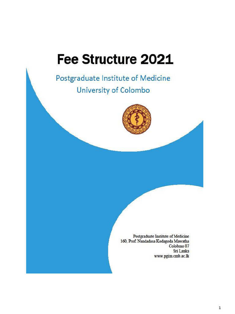 Fee Structure 2021 Final 31.12.2020 For Web | PDF | Doctor Of Medicine | Thesis