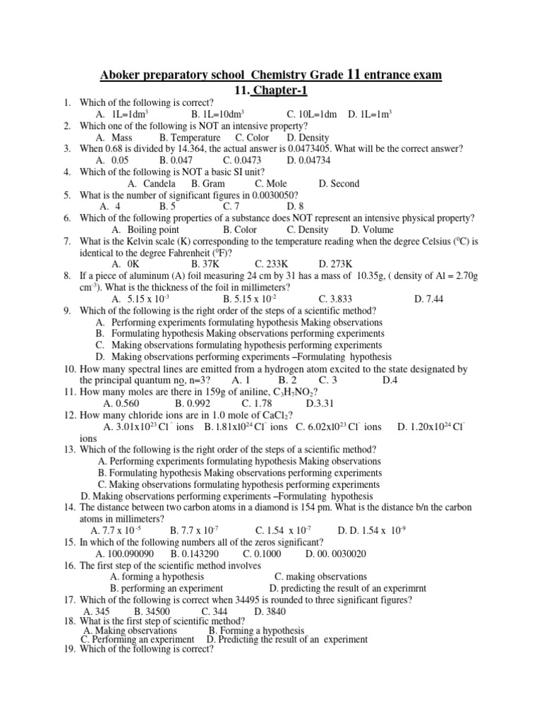 Grade 11 unit one quetions | PDF