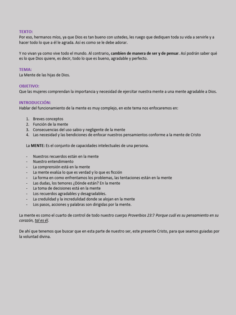 La Mente de Cristo | PDF