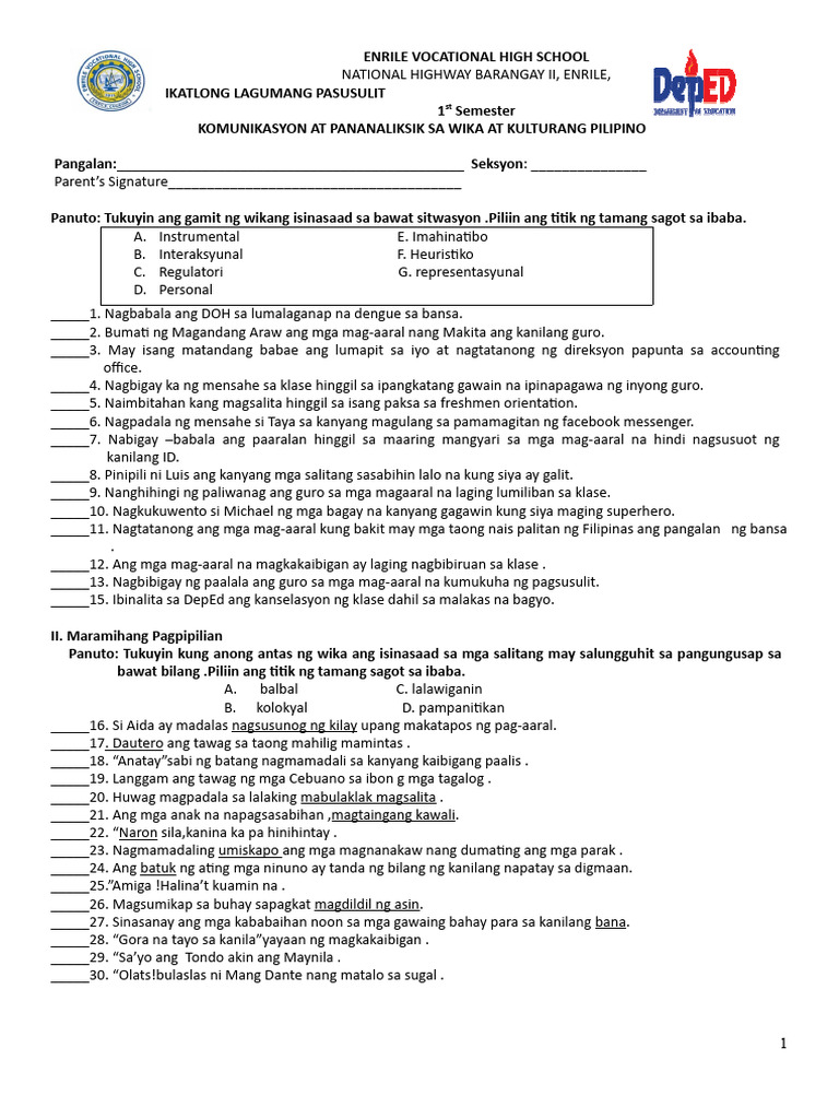 Kompan SUMMATIVE 3 S.Y-2020-2021 | PDF