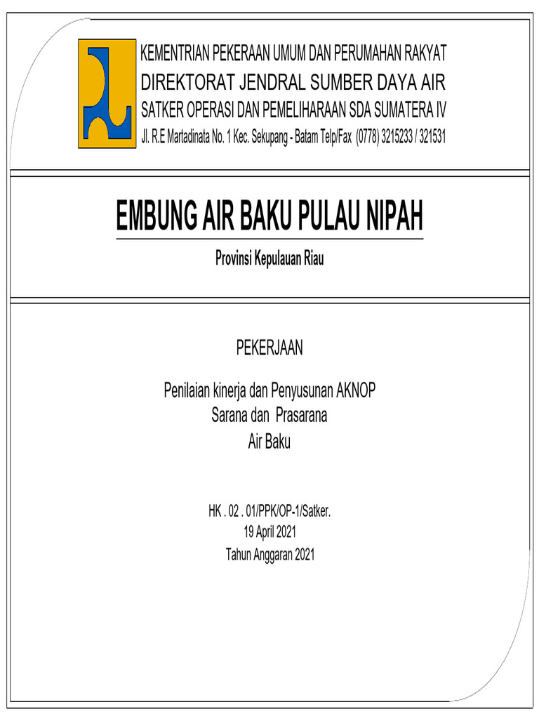 6.embung Air Baku Pulau Nipah | PDF