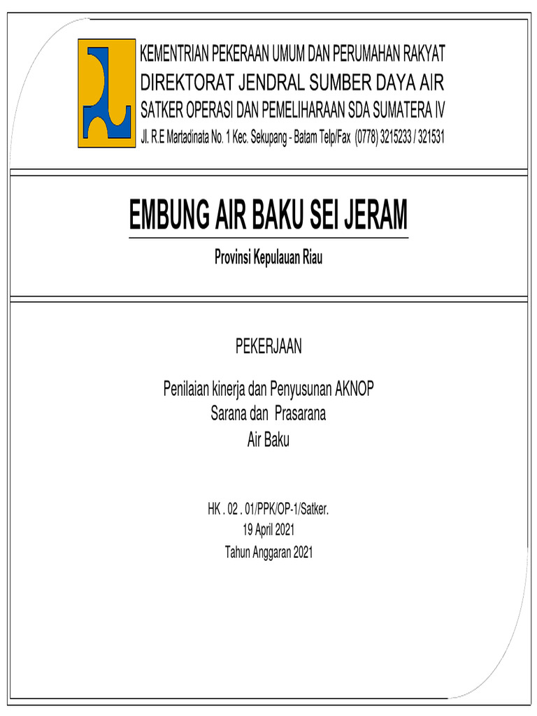 Gambar Embung Air Baku Sei Jeram | PDF