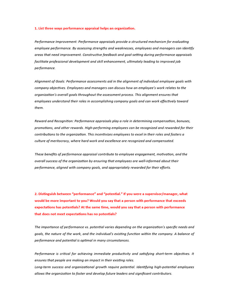 Assessment 4. Ramirez Ria Jane J | PDF | Performance Appraisal | Goal