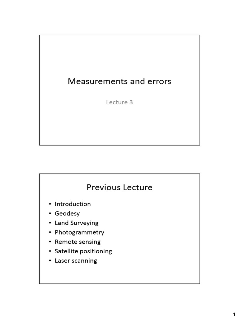 03_Errors in Survey Measurements | PDF