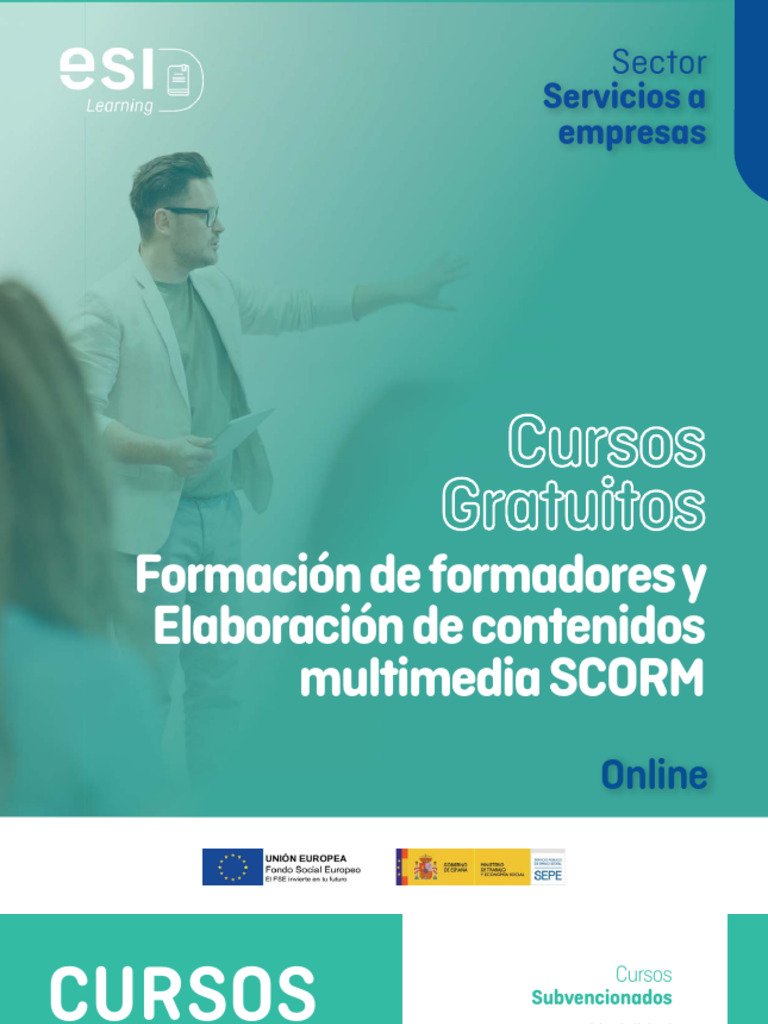 ESI Learning Cursos Gratuitos Formacion de Formadores y Elaboracion de Contenidos SCORM SVE2023 ...