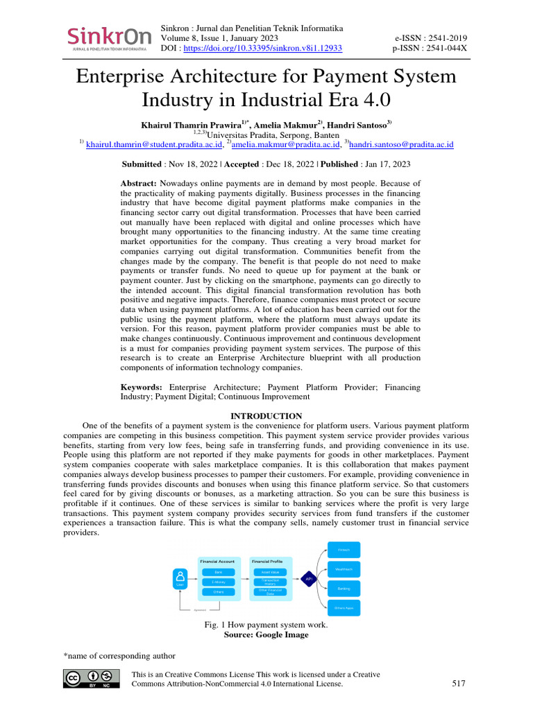 Enterprise Architecture For Payment System Industr | PDF | Software As ...
