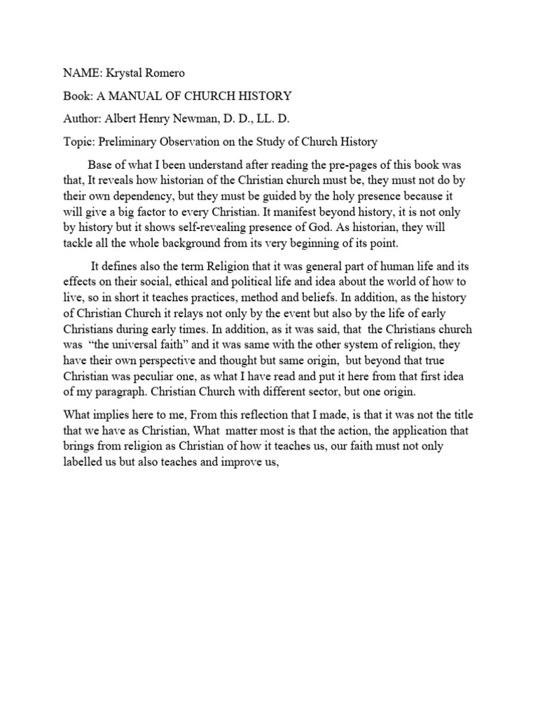 Church History 3 | PDF