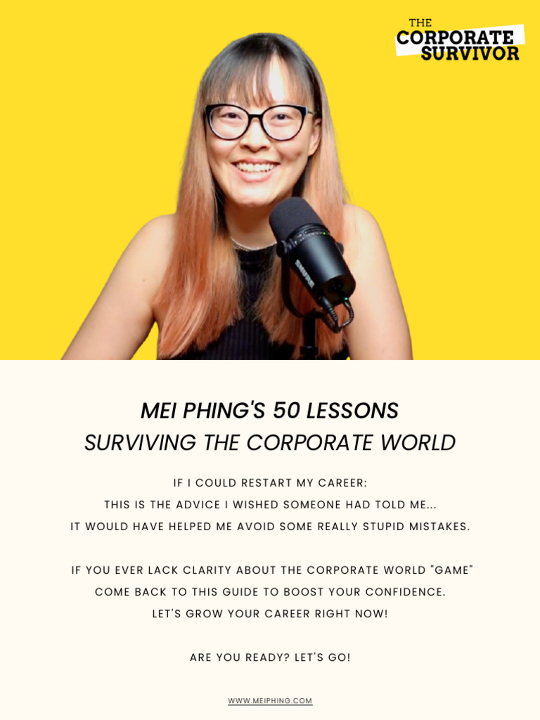 50 Lessons Corporate World Survival by Mei Phing | PDF | Psychology ...