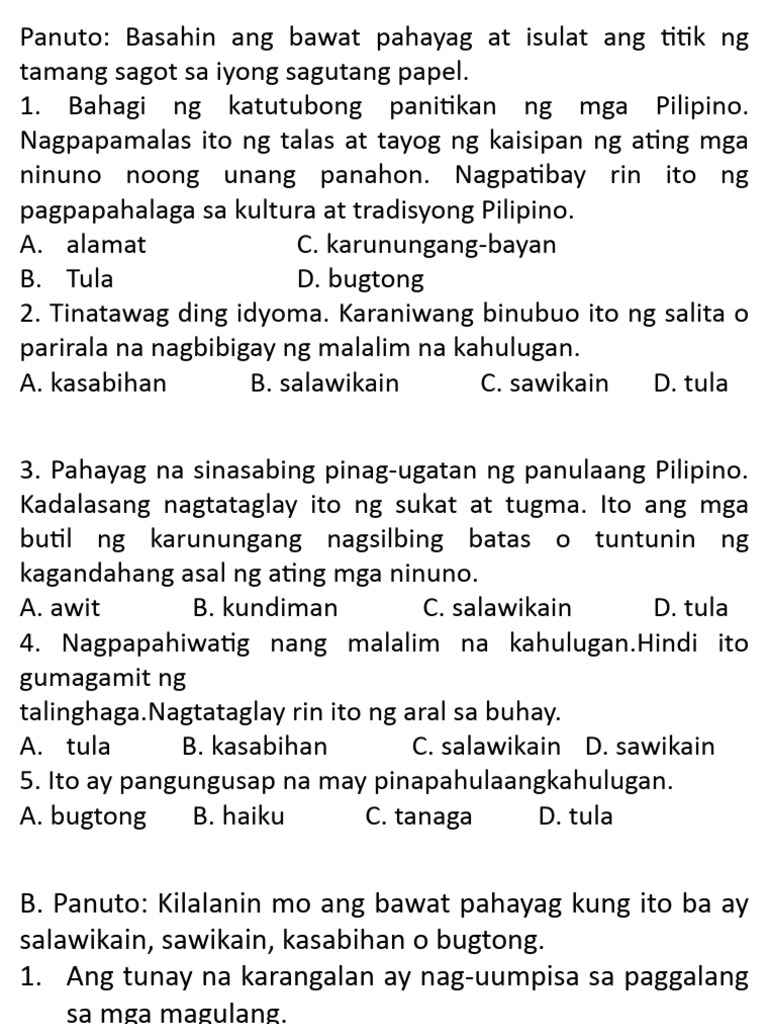 Filipino 8-Q1-M3 | PDF
