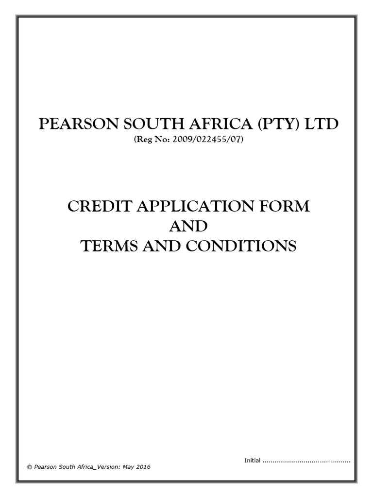 Psa Standard Credit Application | PDF | Finance & Money Management | Credit