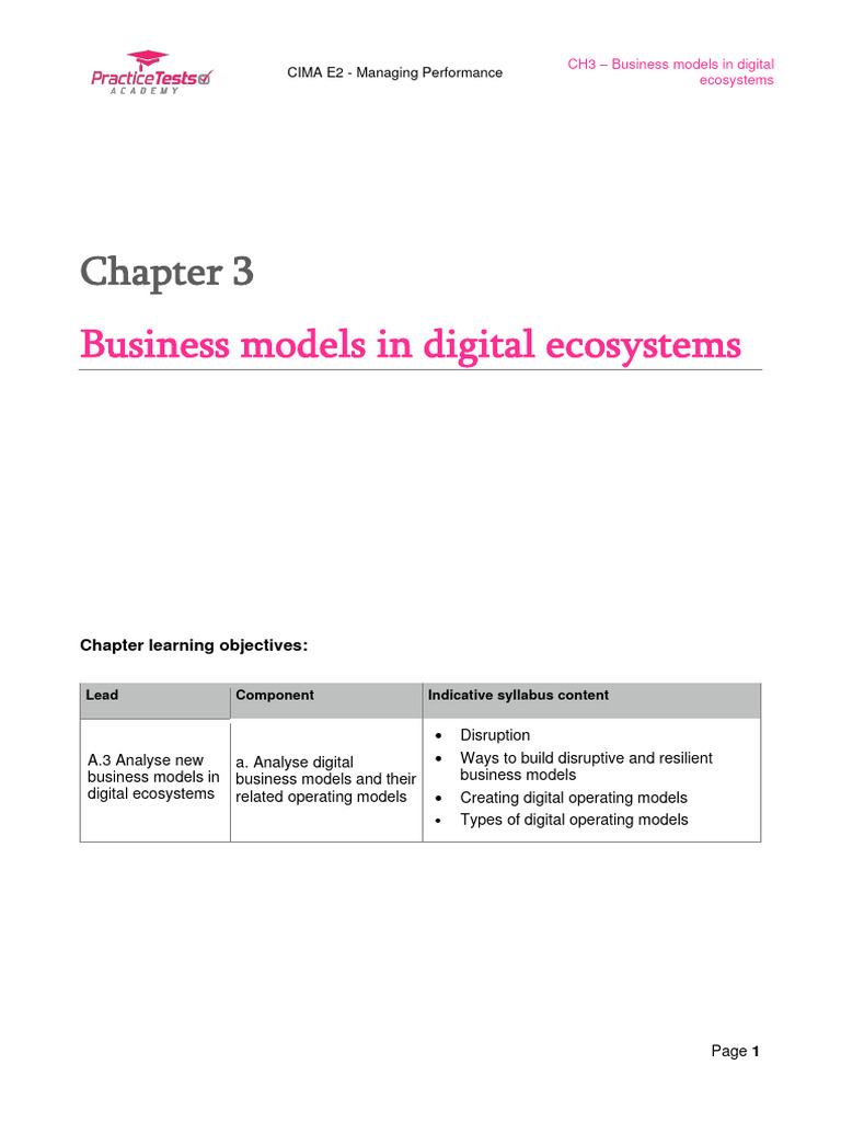 Digital Business Models in Ecosystems | PDF | Business