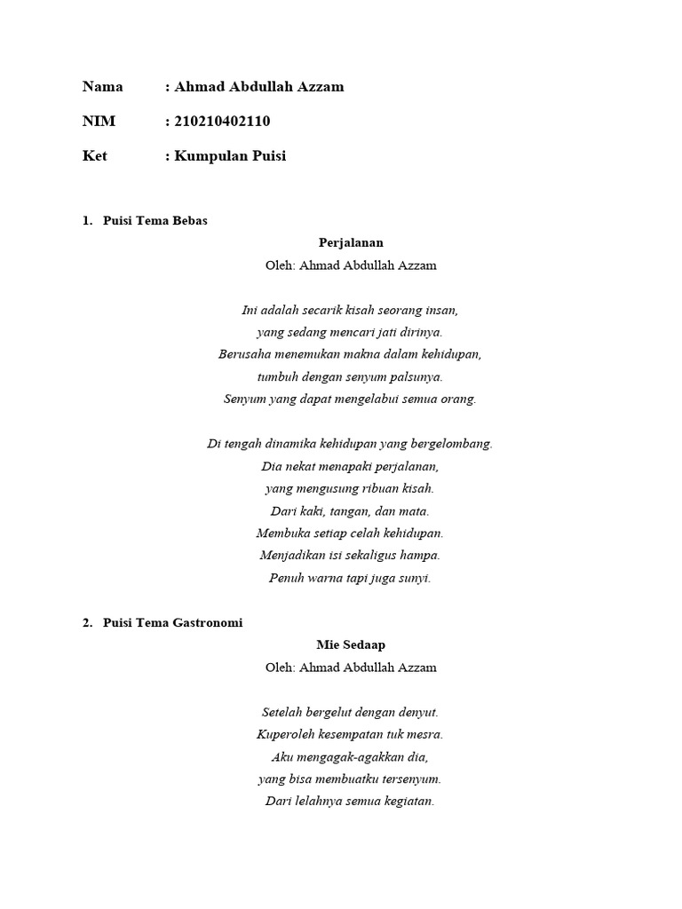 Kumpulan Puisi | PDF