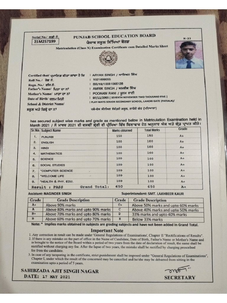 Aryan Singh PDF Detail | PDF