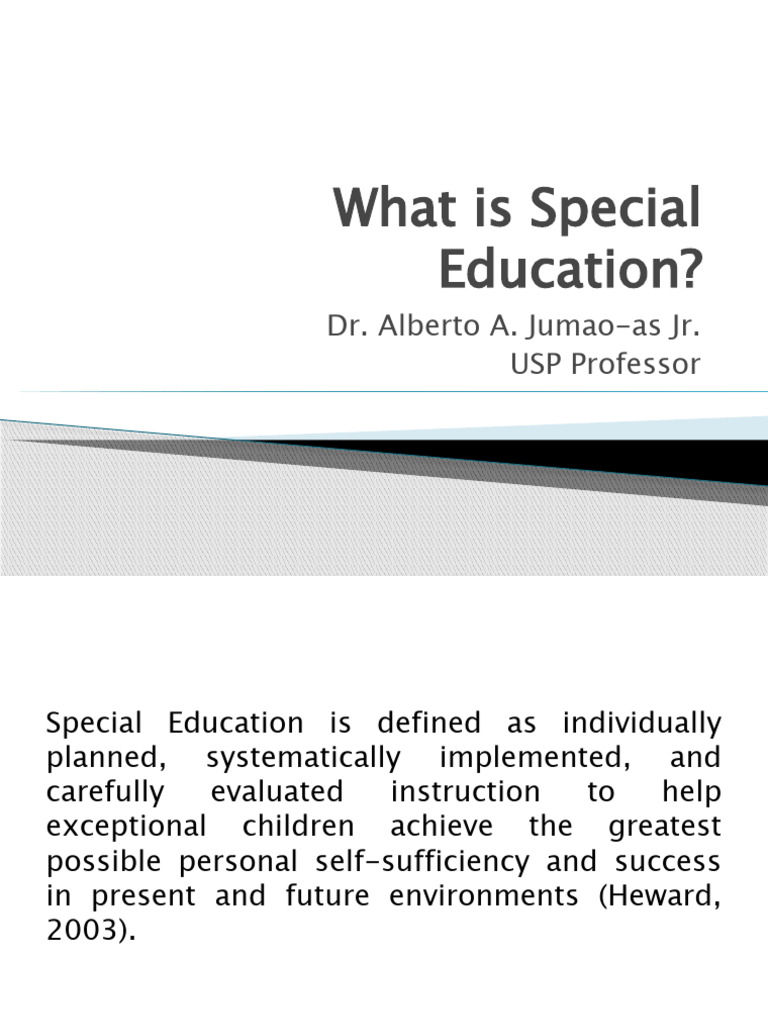 What Is Special Education | PDF | Special Education | Disability
