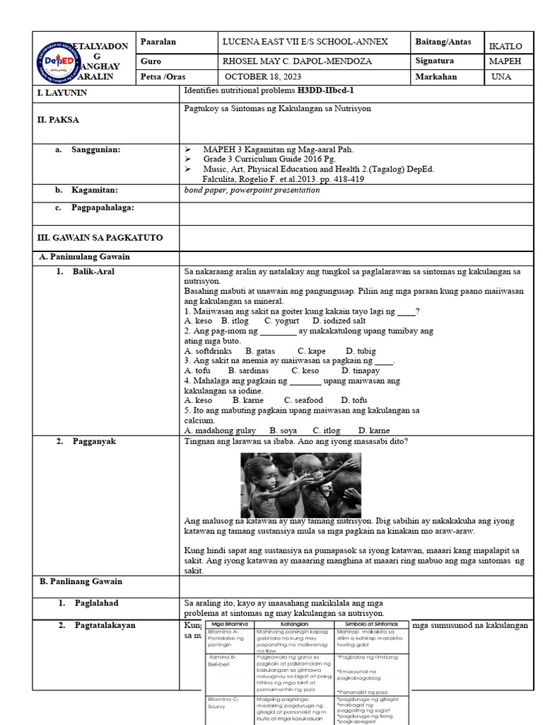 Health 3 Quarter 1 Week 1 Aralin 3 | PDF