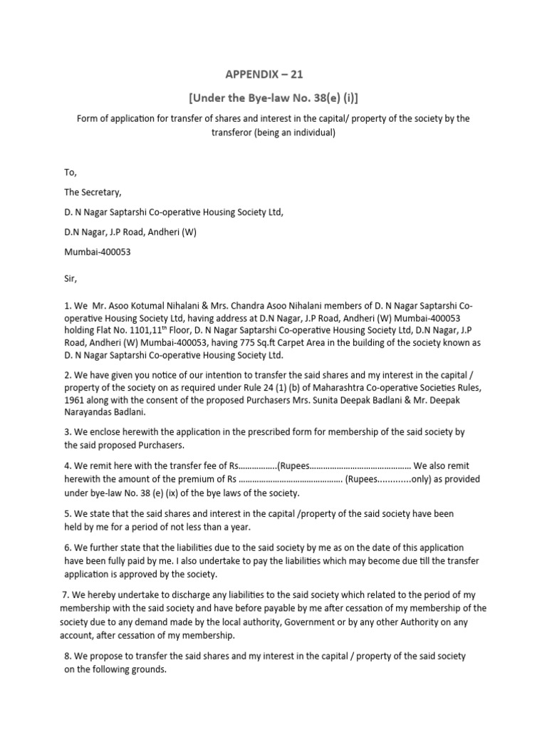 Appendix 21 Bye Lawsno.38 (E) (I) | Download Free PDF | Private Law ...