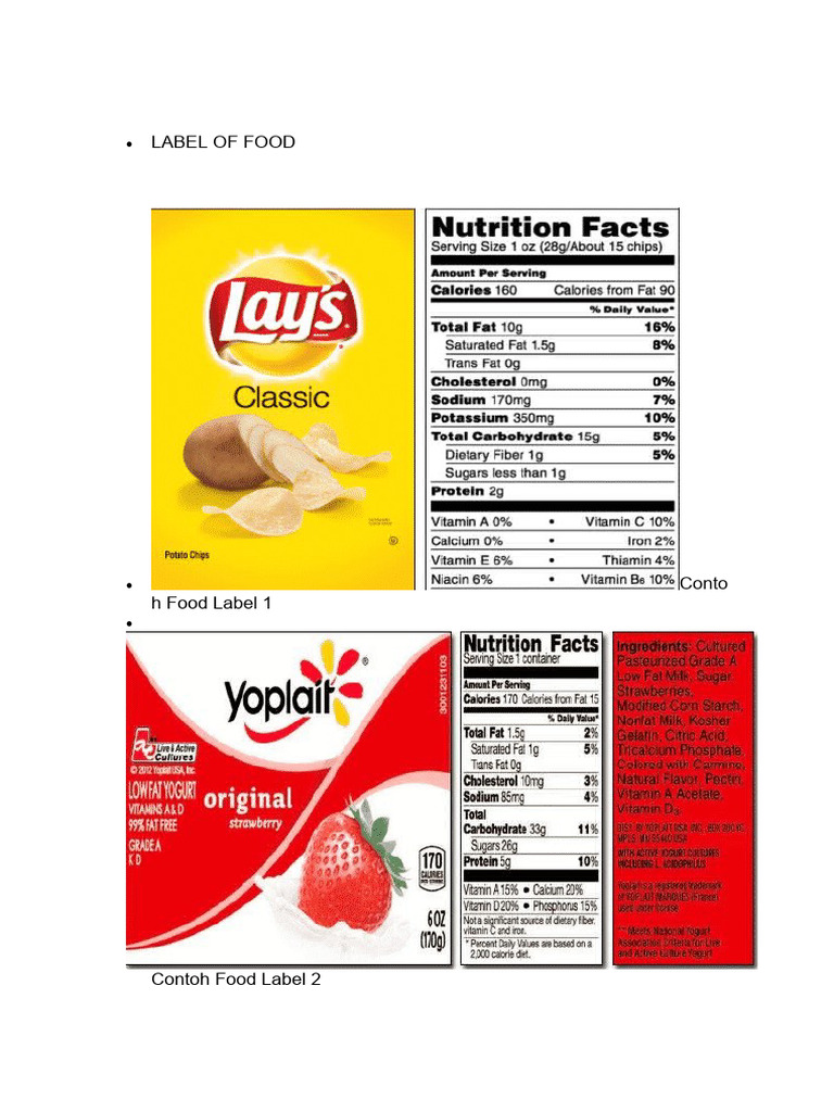 Contoh Label of Food | PDF