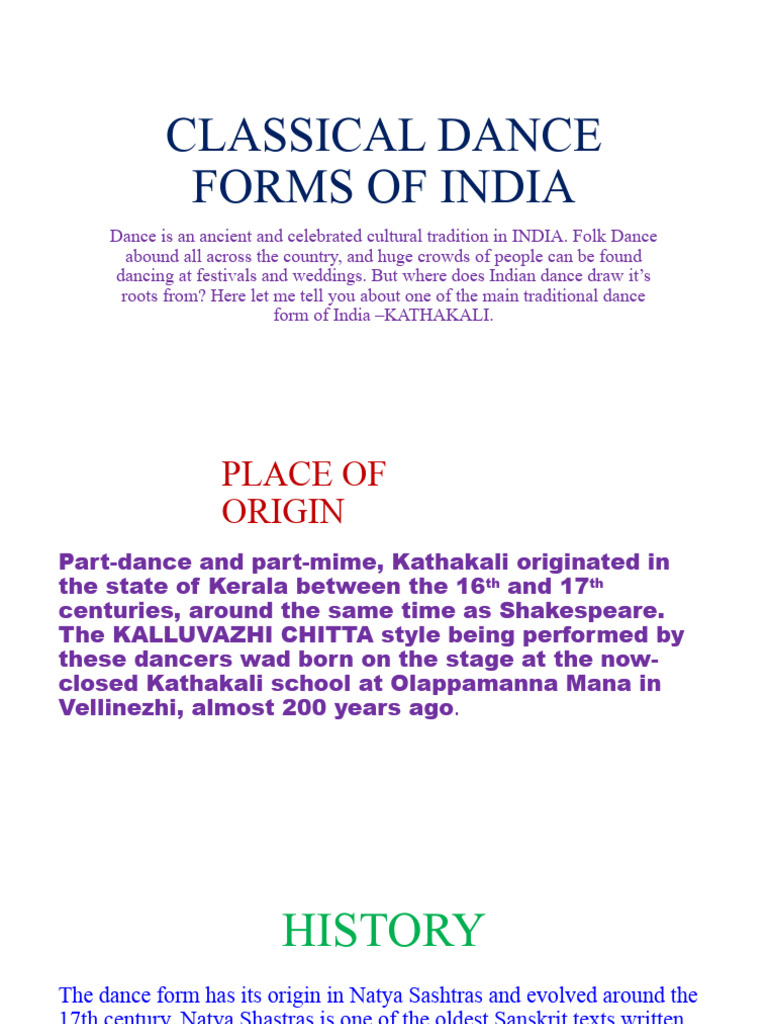Classical Dance Forms of India | PDF | Performing Arts | Indian Religions