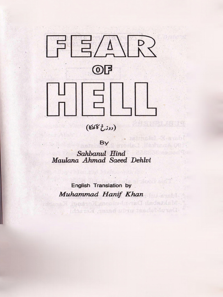 Fear of Hell: A Warning to Sinners | PDF | Religious Faiths | Islamic ...