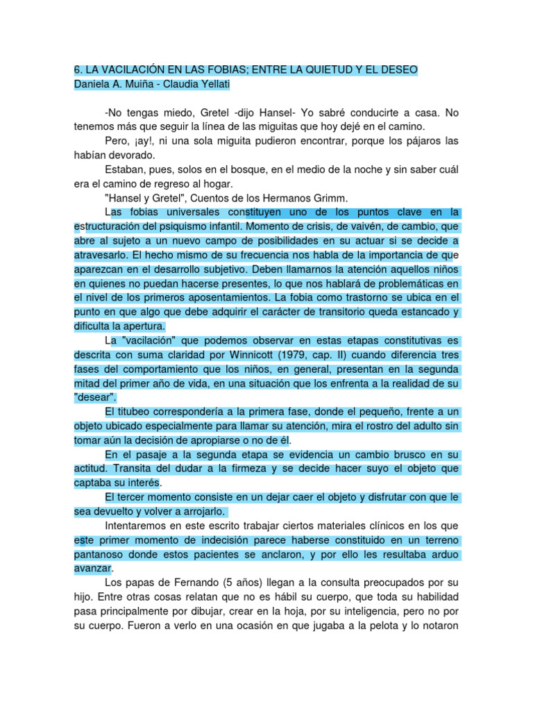 Muiña D. Yellati C. La Problemática Del Síntoma Capítulo VI | PDF ...